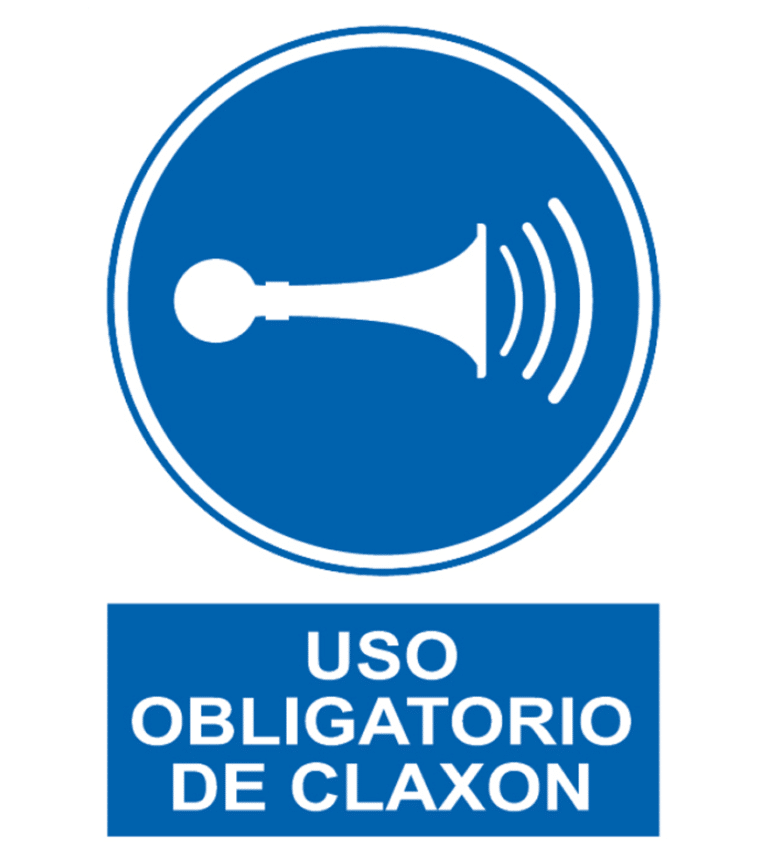Señal / Cartel de Uso obligatorio de claxon - SERIOR