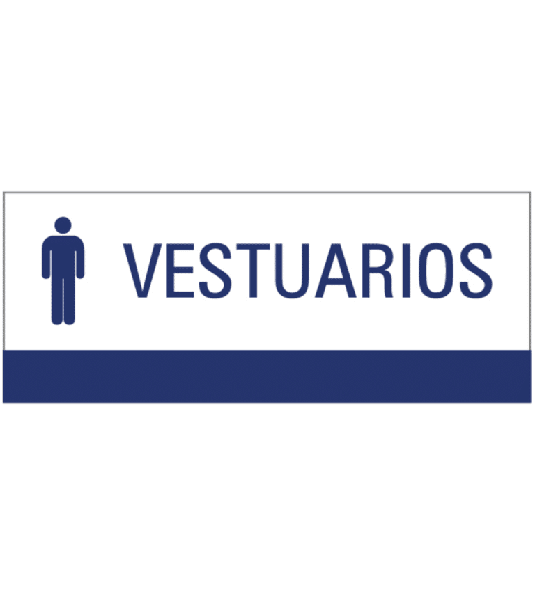 Señal / Cartel de Vestuarios masculino - SERIOR